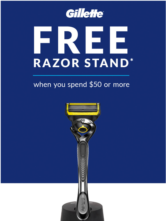 Gillette: Spend $50, get a FREE razor stand | Milled