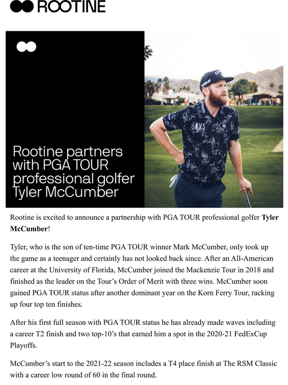 Rootine: Introducing our newest Rootine Athlete, professional golfer ...