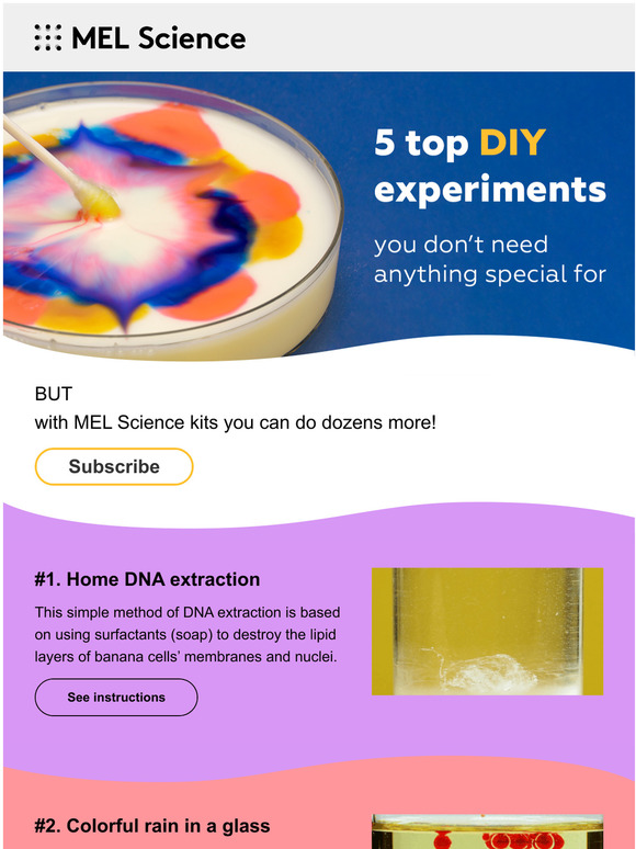 MEL Science: Top 5 DIY experiments that will make your child fall in ...