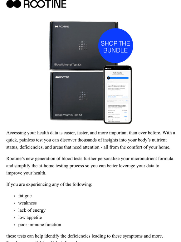 Rootine: Tired? Weak? Low appetite? Test for a nutrient deficiency | Milled