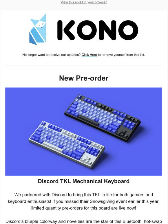 Kono Store: Discord TKL Keyboard Pre-order, GMK Fleuriste GB Launch ...