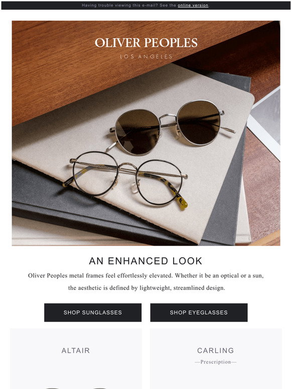 Oliver Peoples: Easy to Wear Metal Styles | Milled