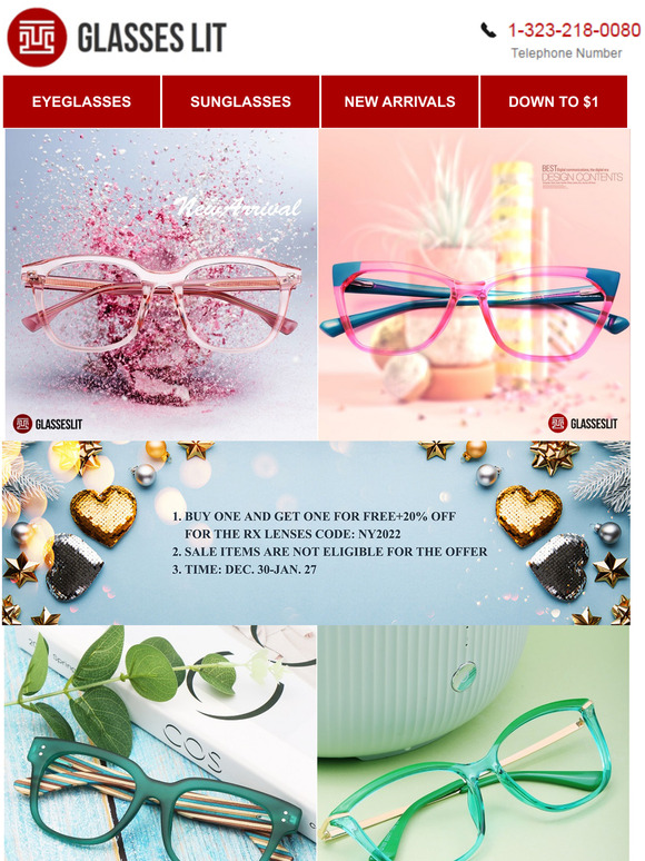 Glasseslit: Only one day left for BOGO & 20% Off for Rx lenses | Milled