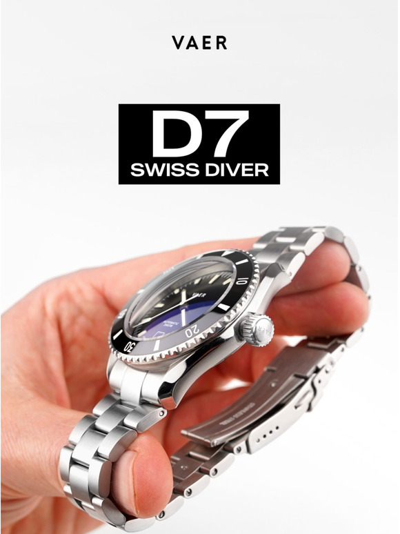 Vaer Watches: They're Back! D7 Swiss Diver - Our Highest Reviewed Watch ...