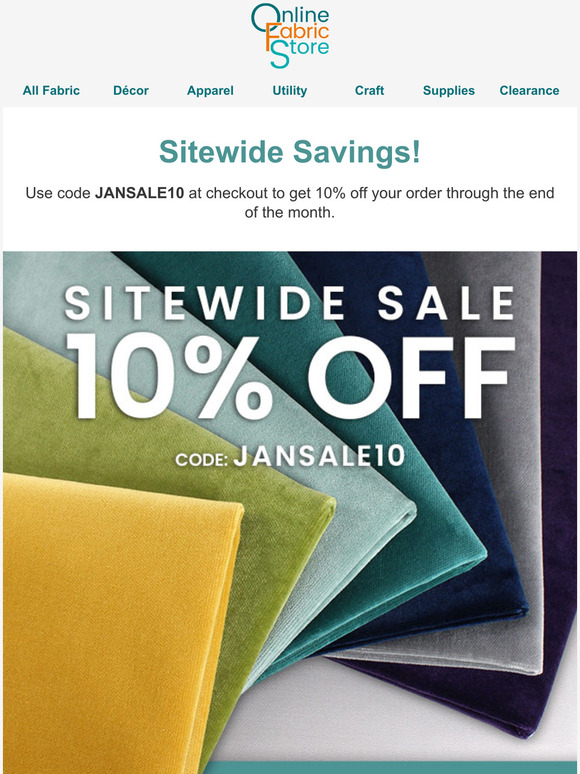 onlinefabricstore.net: Sitewide Sale | Milled