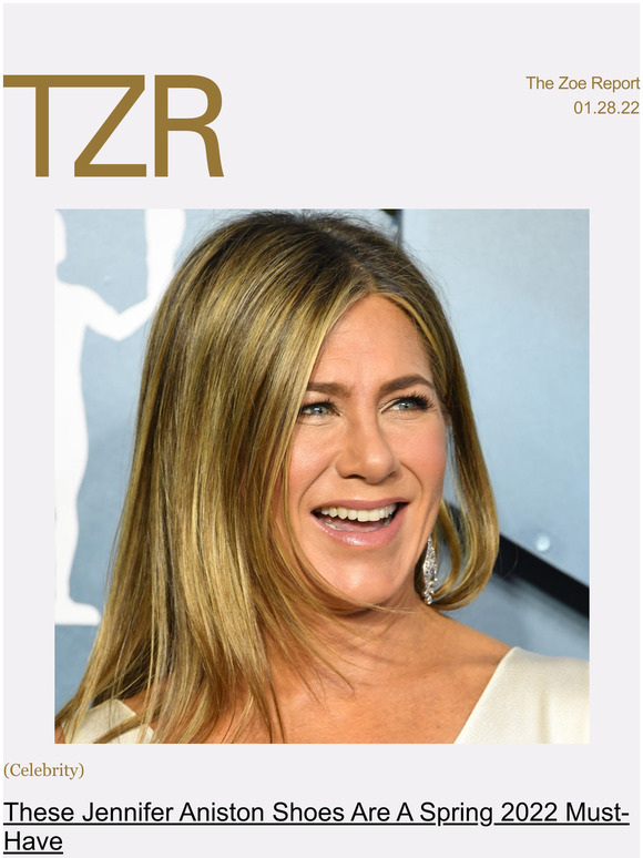 The Zoe Report: These Jennifer Aniston Shoes Are A Spring 2022 Must ...