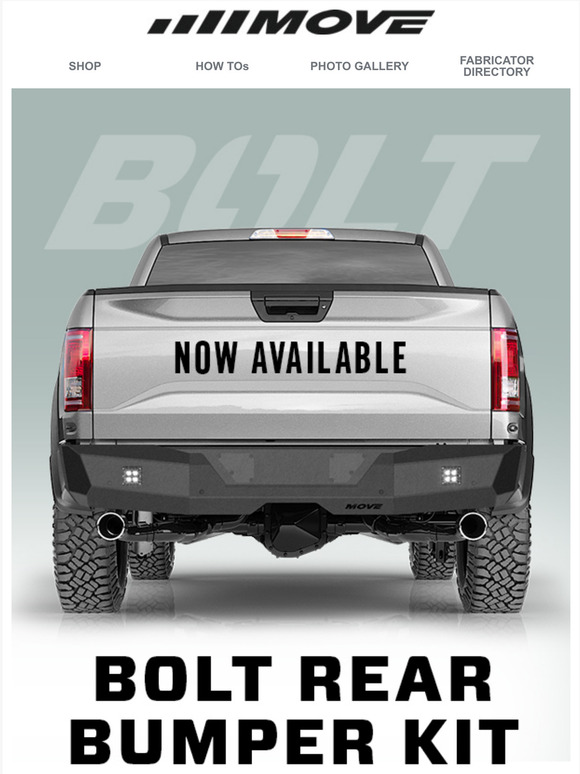 MOVE Bumpers: NEW Bolt Rear Bumper Kit | Milled