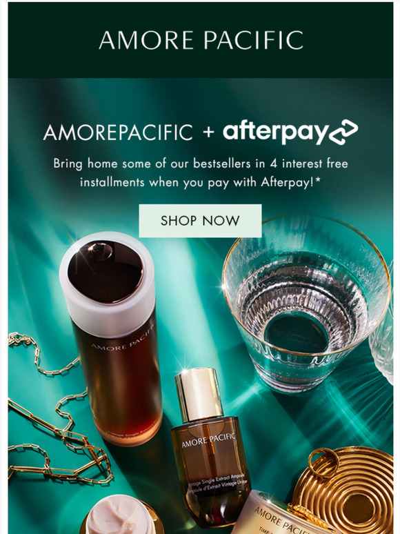 Amore Pacific: Indulge Now, Pay Later with AfterPay | Milled