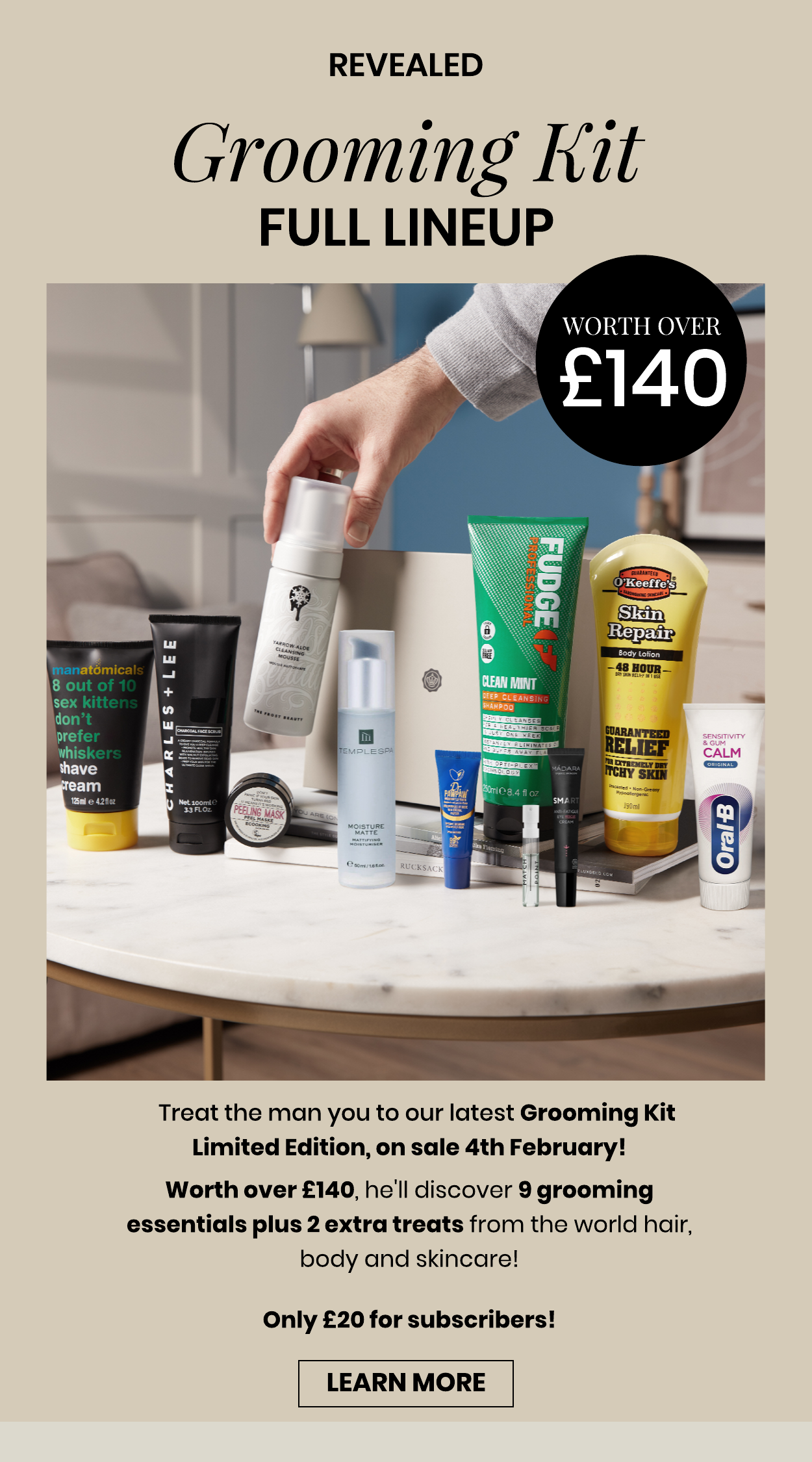 Glossy Box: Grooming Kit Full line up REVEALED! | Milled