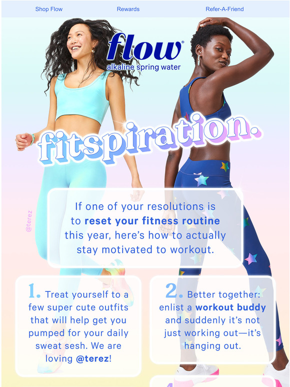 Flow Hydration: Incoming: 5 ways to stay motivated to workout | Milled