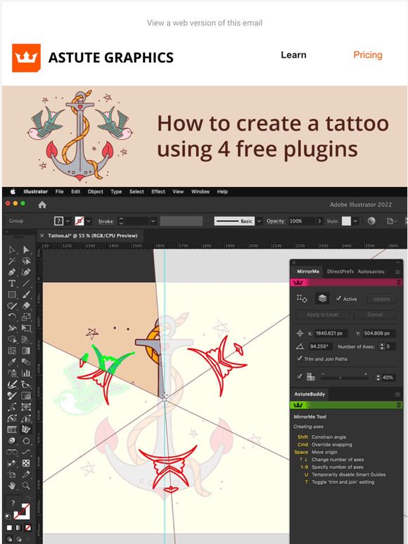 Astute Graphics: Create a tattoo using 4 free plugins | Milled