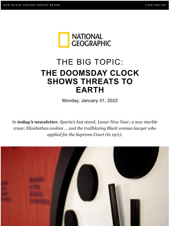 National Geographic: The Doomsday Clock shows threats to Earth | Milled