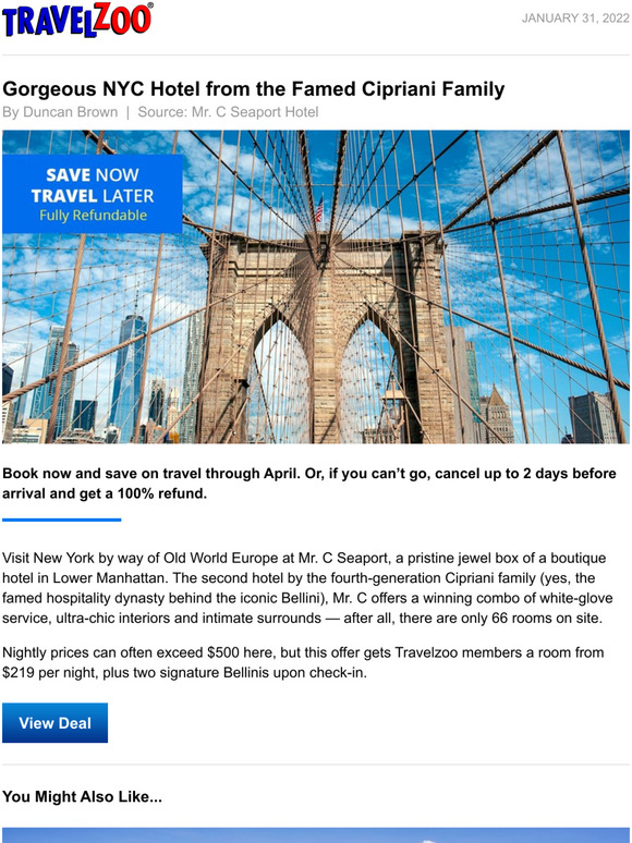 Travelzoo: Gorgeous NYC Hotel from the Famed Cipriani Family | Milled