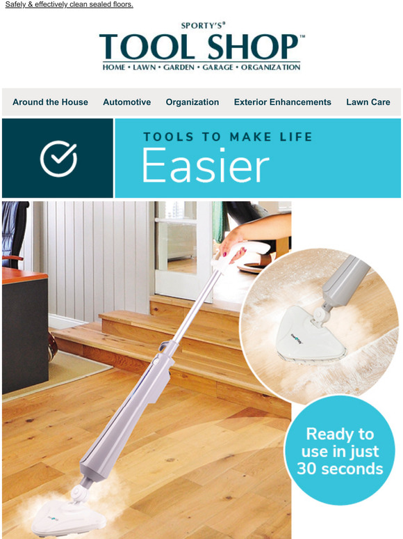Sporty's Tool Shop: Multi-Surface Steam Mop - Clean, Sanitize, and ...
