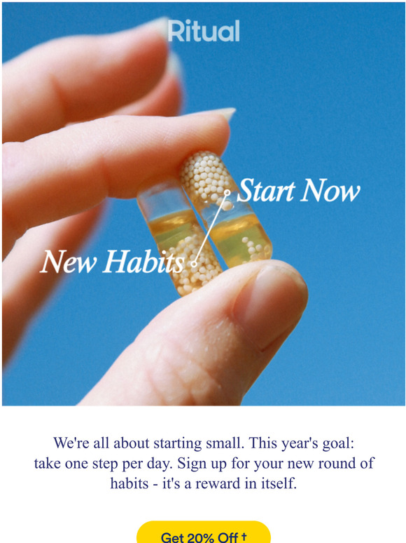 Ritual Email Newsletters: Shop Sales, Discounts, and Coupon Codes