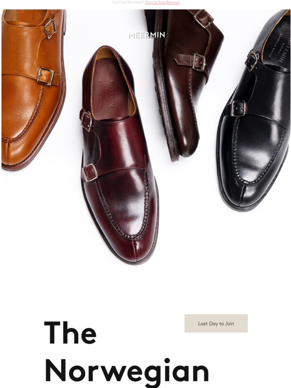 Meermin Shoes: Last Hours: Pie Crust NST Monkstraps | Milled