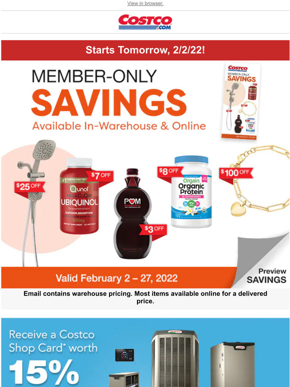 Costco: Preview Just-Released Savings Book NOW! Starts Tomorrow, 2/2/22 ...