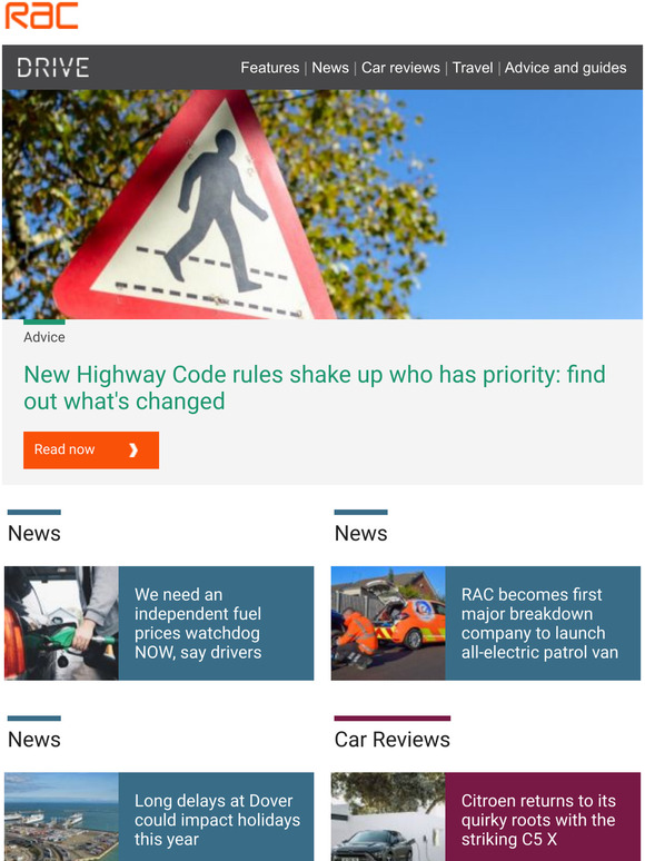 RAC: New Highway Code rules: what's changed and why? | Milled