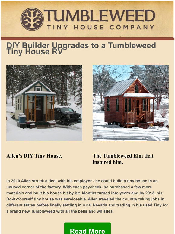 Tumbleweed Tiny House Company: DIY Builder Upgrades to a Tiny ...