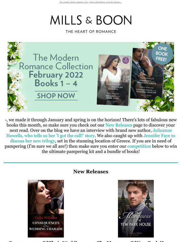 Mills & Boon: -discover the latest titles from Mills & Boon! | Milled