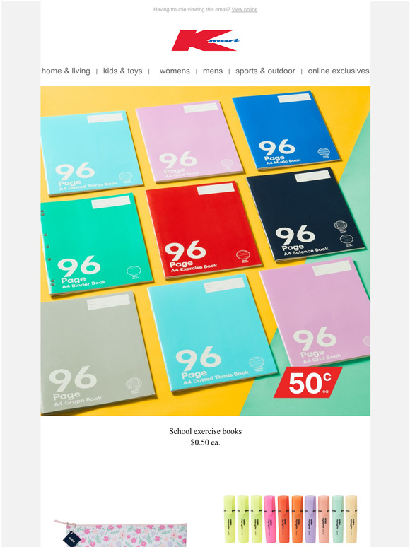 kmart: School top-ups from 50c! | Milled