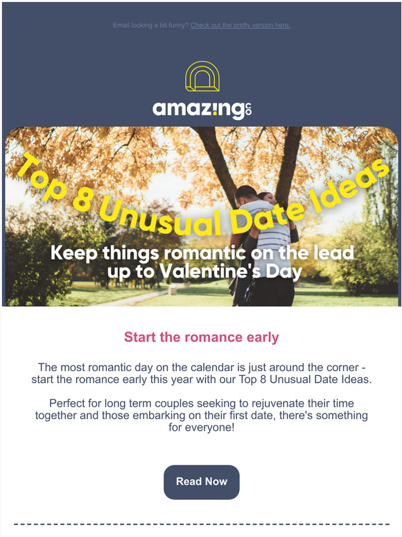 AmazingCo: Our Top 8 Unusual Date Ideas for Adventurous Couples | Milled