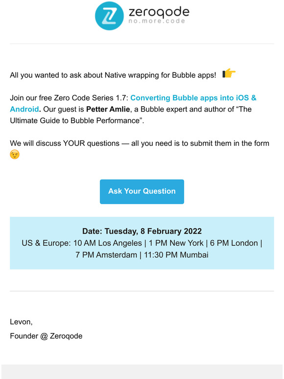 Zeroqode: Ask Petter Amlie about Creating Native Apps on Bubble | Milled