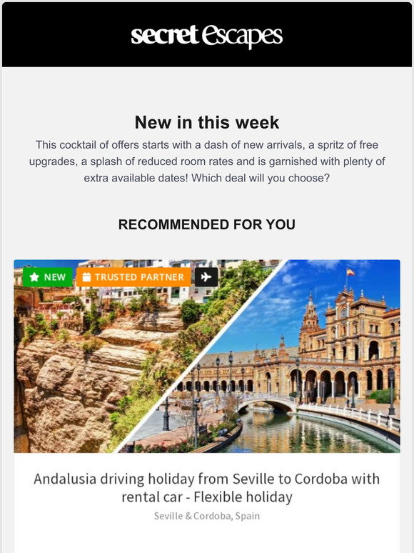 Secret Escapes: NEW hotel offers + Extra availability! | Milled