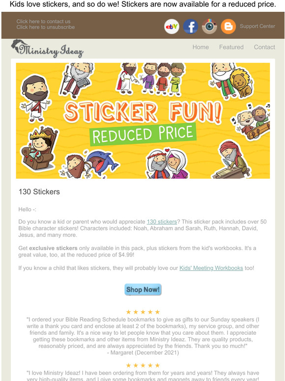Ministry Ideaz: Bible Character Stickers for the kids (and you) | Milled