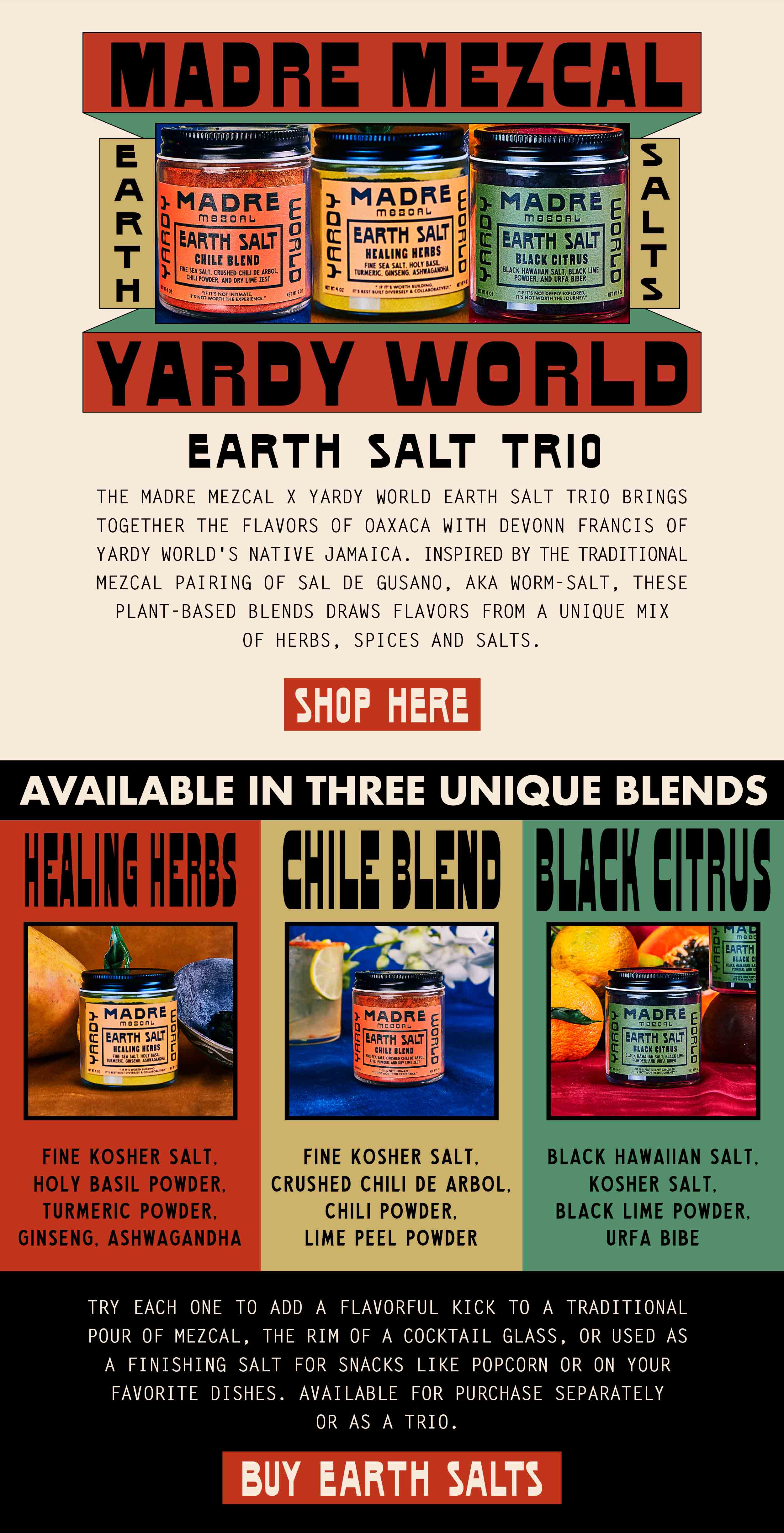 Madre Mezcal: Introducing Madre Mezcal x Yardy World Earth Salts | Milled