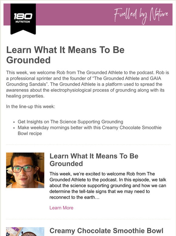 180 Nutrition: Learn What It Means To Be Grounded | Milled