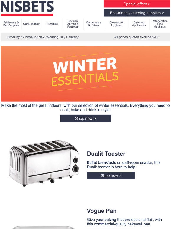 Nisbets: Winter Essentials to Warm Up Your Guests | Milled