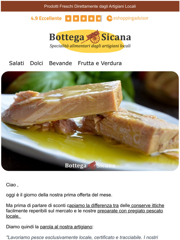 Bottega Sicana: Tonno e pescato locale in deliziose conserve ittiche ...