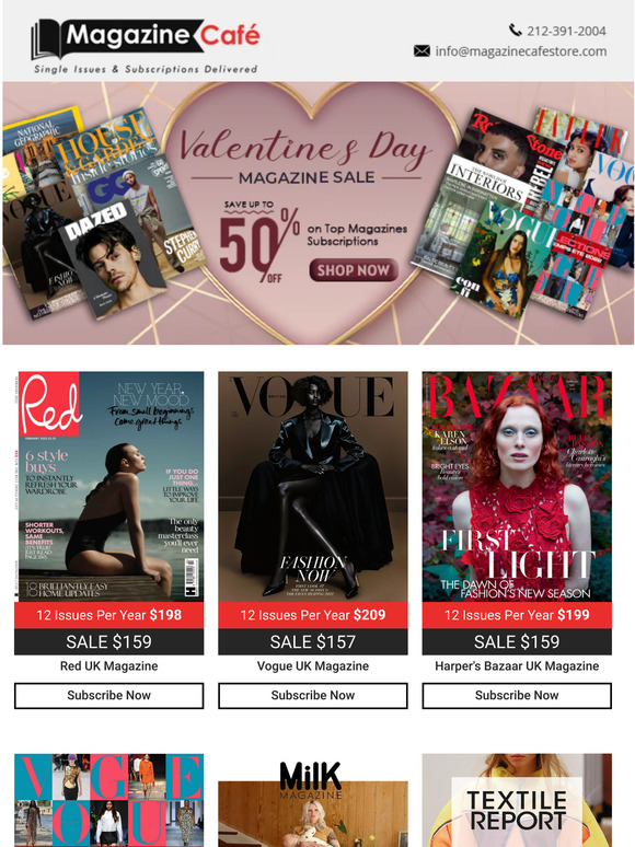 Fashion Magazine Subscription Store | Magazine Cafe Store: Happy ...