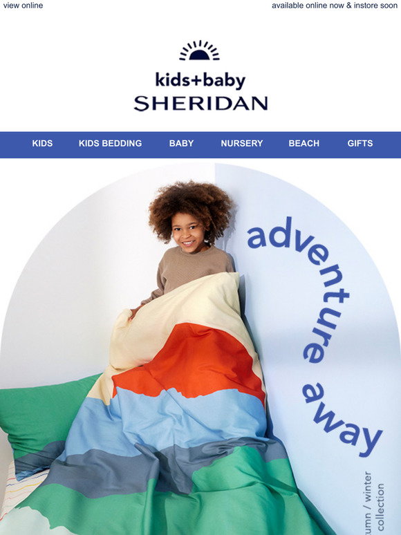 Sheridan: Adventure away with our bold Kids Collection | Milled