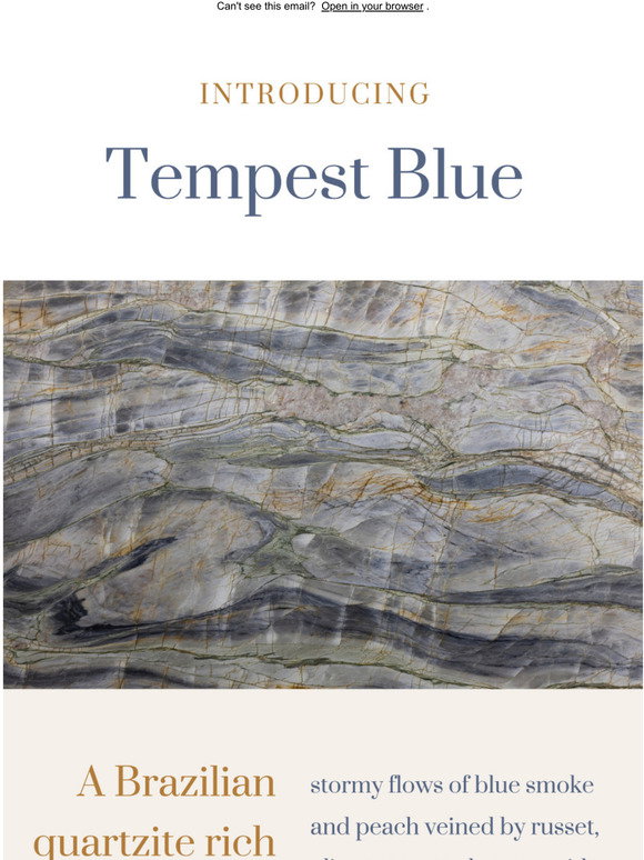 Artistic Tile: A Tempting New Slab | Tempest Blue | Milled