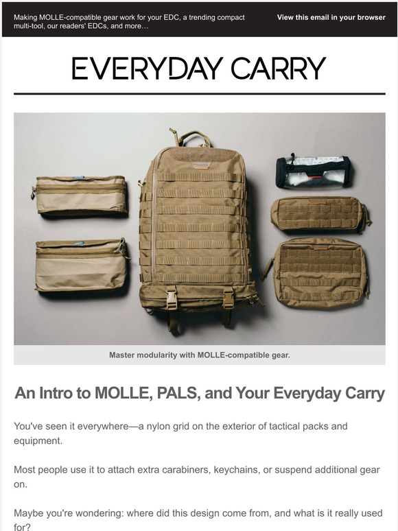 Everyday Carry: An Intro to MOLLE, PALS, and Your Everyday Carry | Milled
