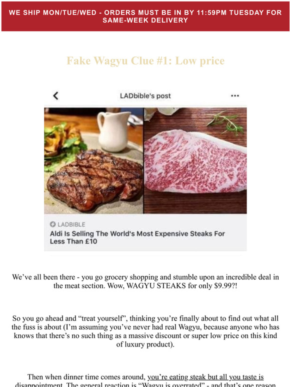 The Meatery: How to spot fake Wagyu | Milled