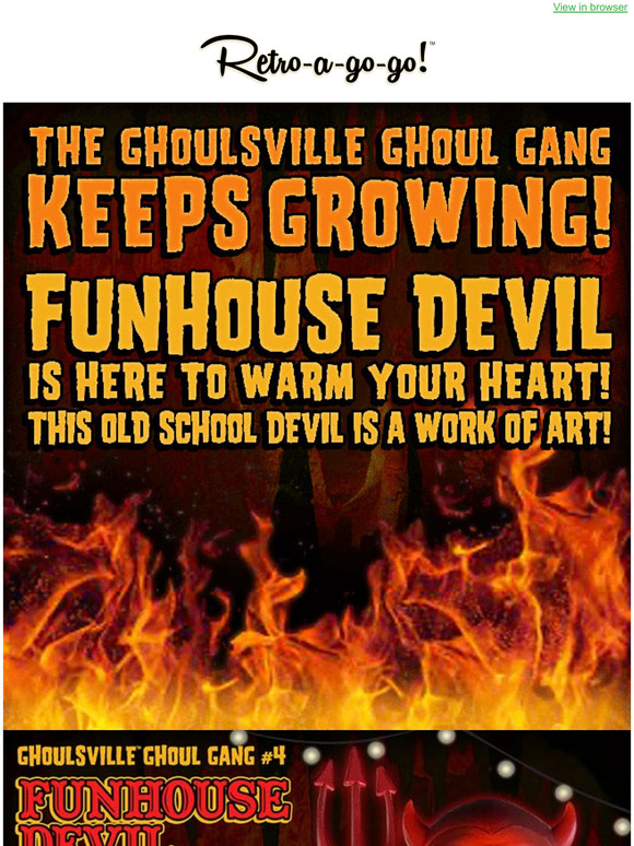 Retro a Go Go: The FUNHOUSE DEVIL SWOOPS IN! MEET the NEW TINY TERROR ...
