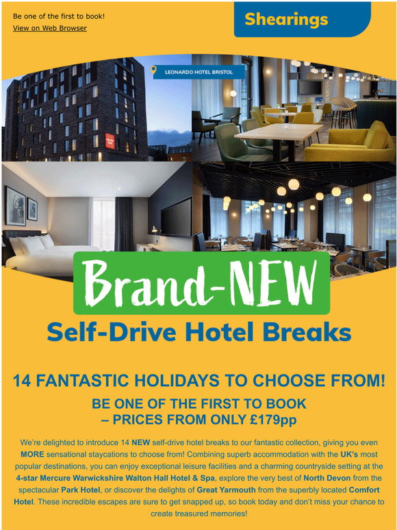 Shearings: Find your 2022 holiday with our NEW self-drive hotel breaks ...