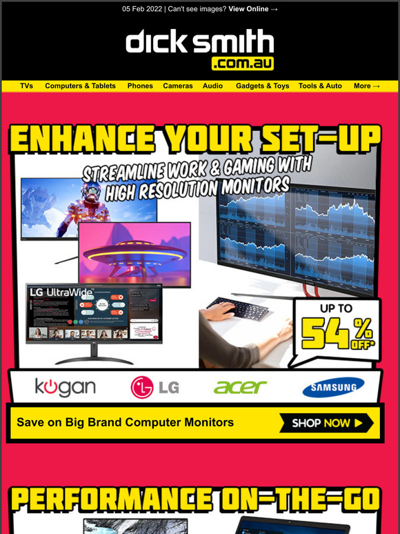 Dick Smith: Upgrade Your Work & Gaming Monitor - Up to 54% OFF!* | Milled