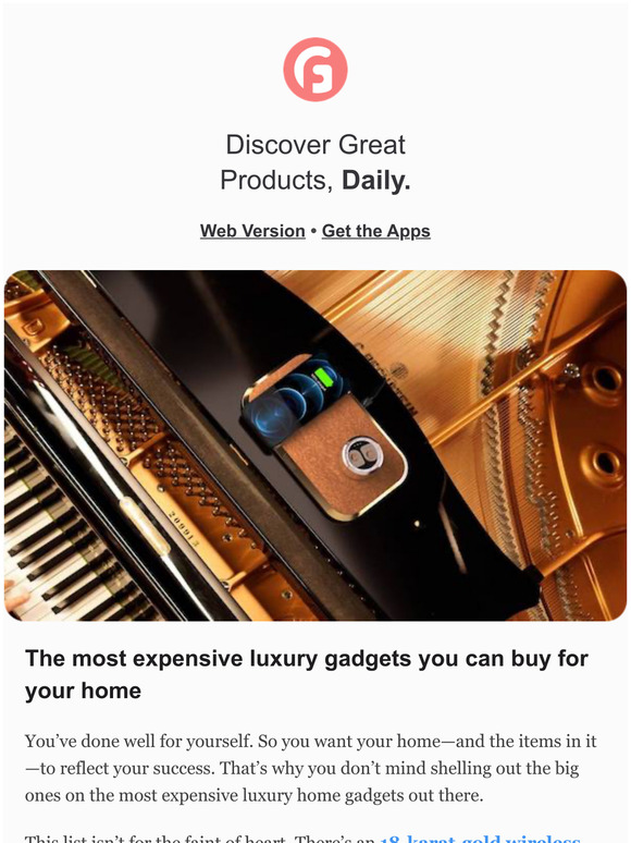 Gadget Flow: The most expensive luxury gadgets for your home | Milled