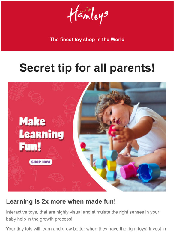 Hamleys: Secret tip for all parents! | Milled