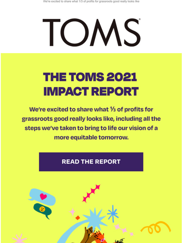 TOMS: The TOMS 2021 Impact Report is here | Milled