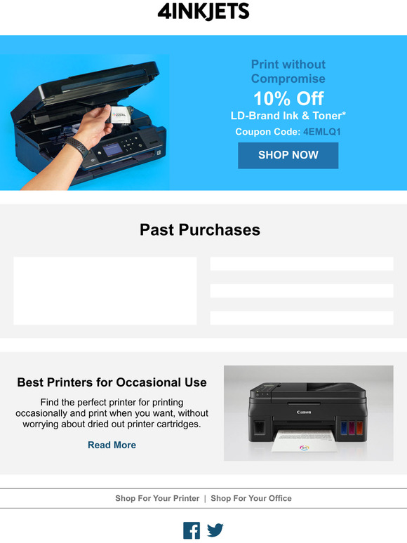 4inkjets: Allow us to thank you Here's a promo code | Milled