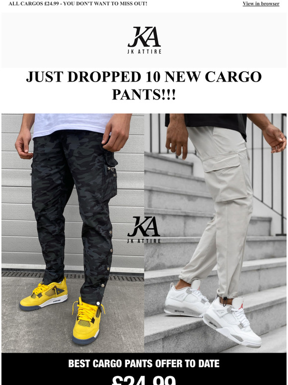 JK Attire: JUST DROPPED 10 NEW CARGO PANTS | Milled