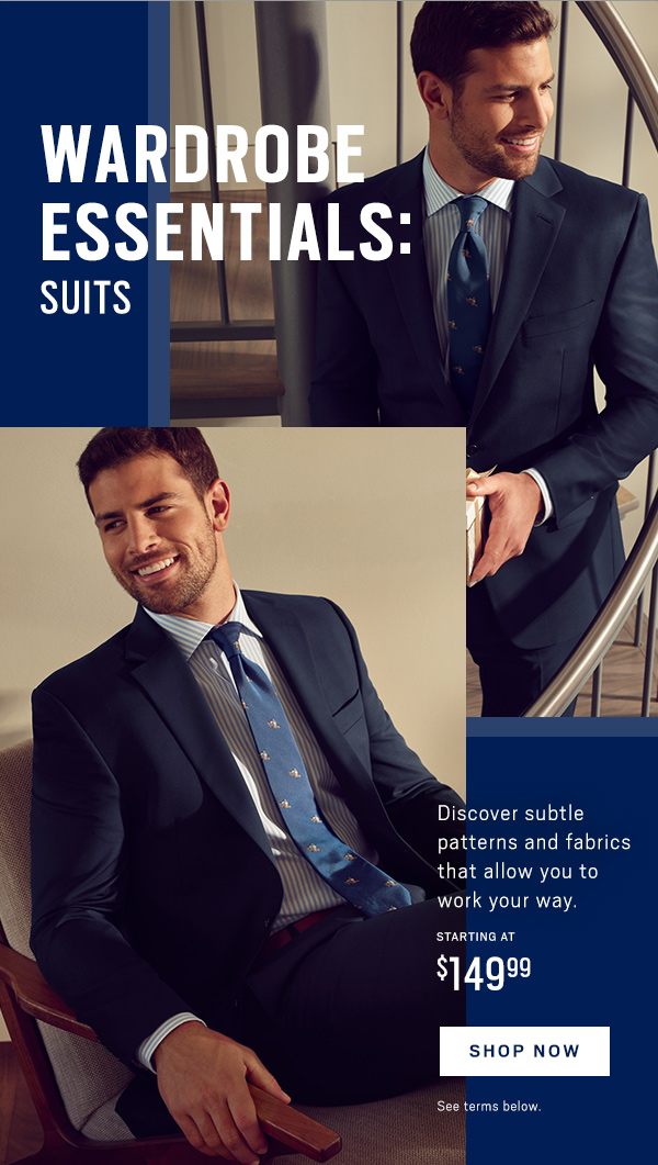 Men's Wearhouse: Wardrobe Essentials: Suits starting at $149.99 | Milled