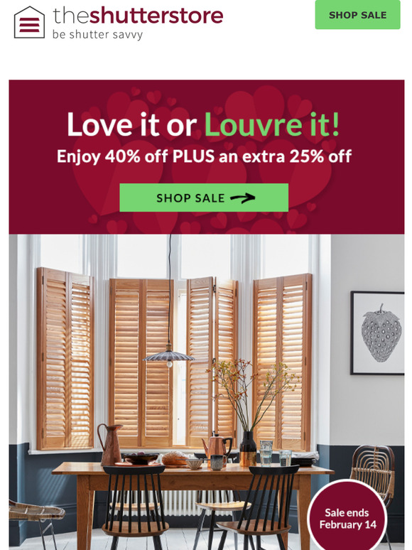 The Shutter Store: The Shutter Love Sale | Milled