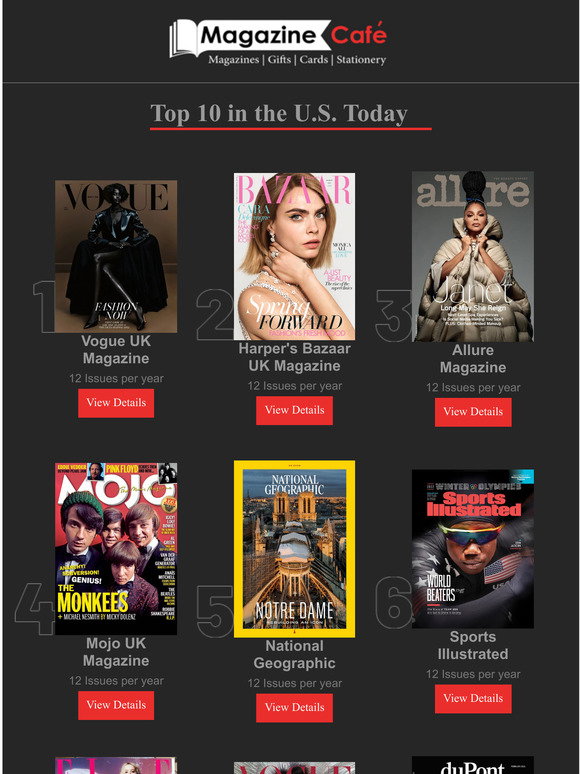 Fashion Magazine Subscription Store | Magazine Cafe Store: Here is what ...