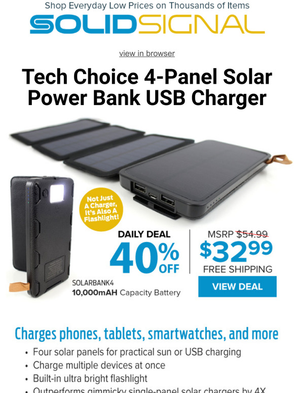 Solid Signal: Charge Devices with Sun | Milled